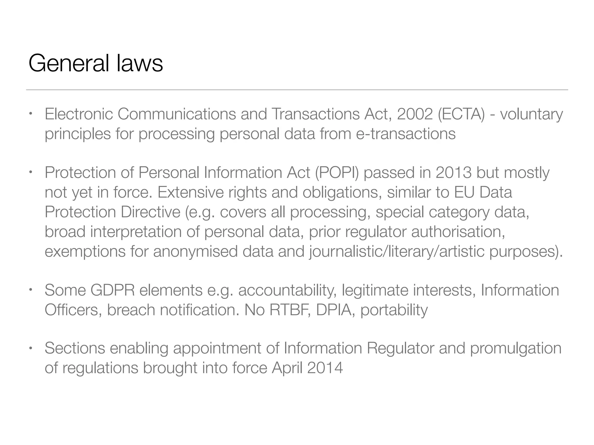 Privacy and Data Protection in South Africa | PPT