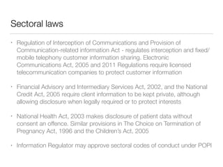 Privacy and Data Protection in South Africa | PDF