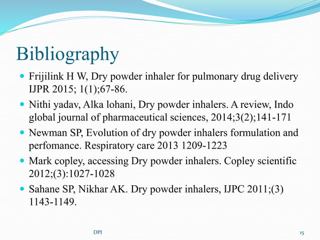 Dry powder inhalers | PPTX | Lung and Respiratory Health | Diseases and ...
