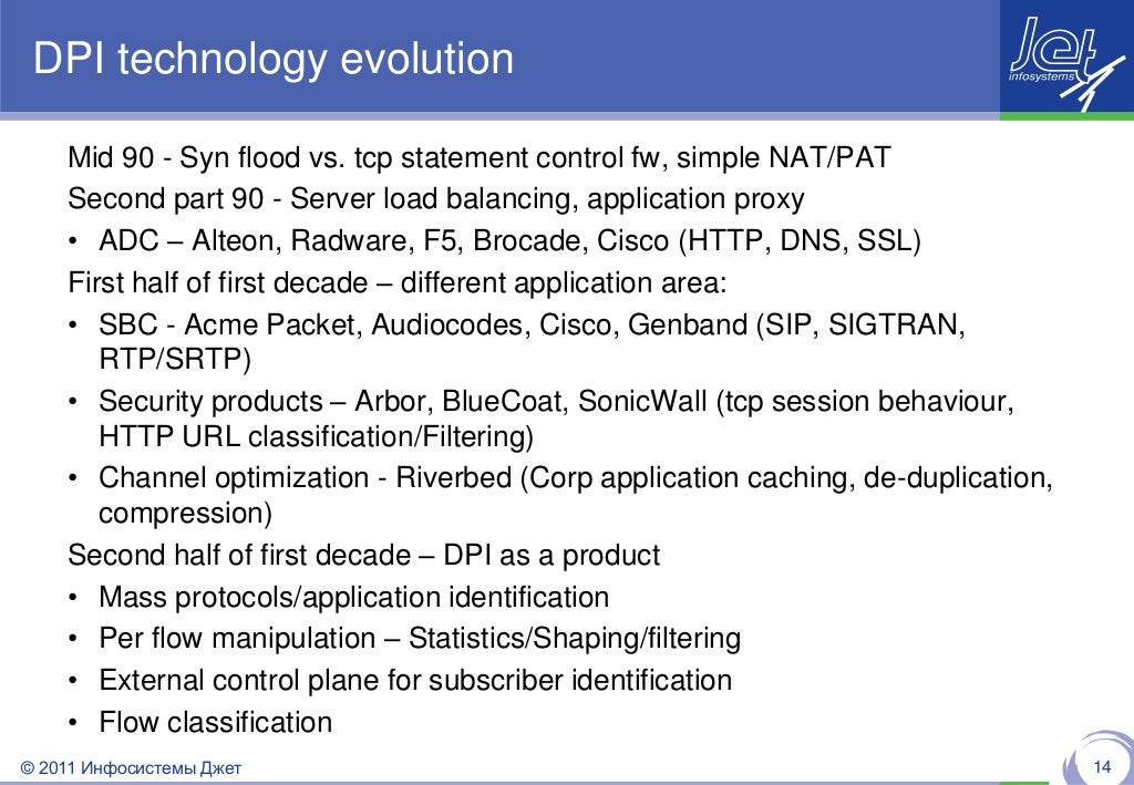 Deep Packet Inspection technology evolution