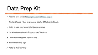 Introduction to the Data Prep Kit for LLMs | PDF