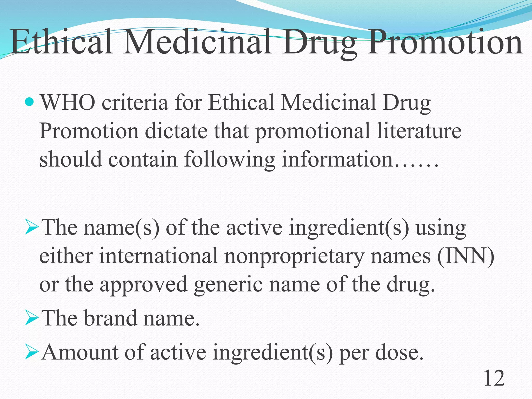 Drug Promotional Literature | PPTX
