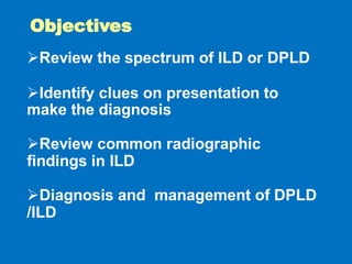 approach to interstitial lung disease | PPTX