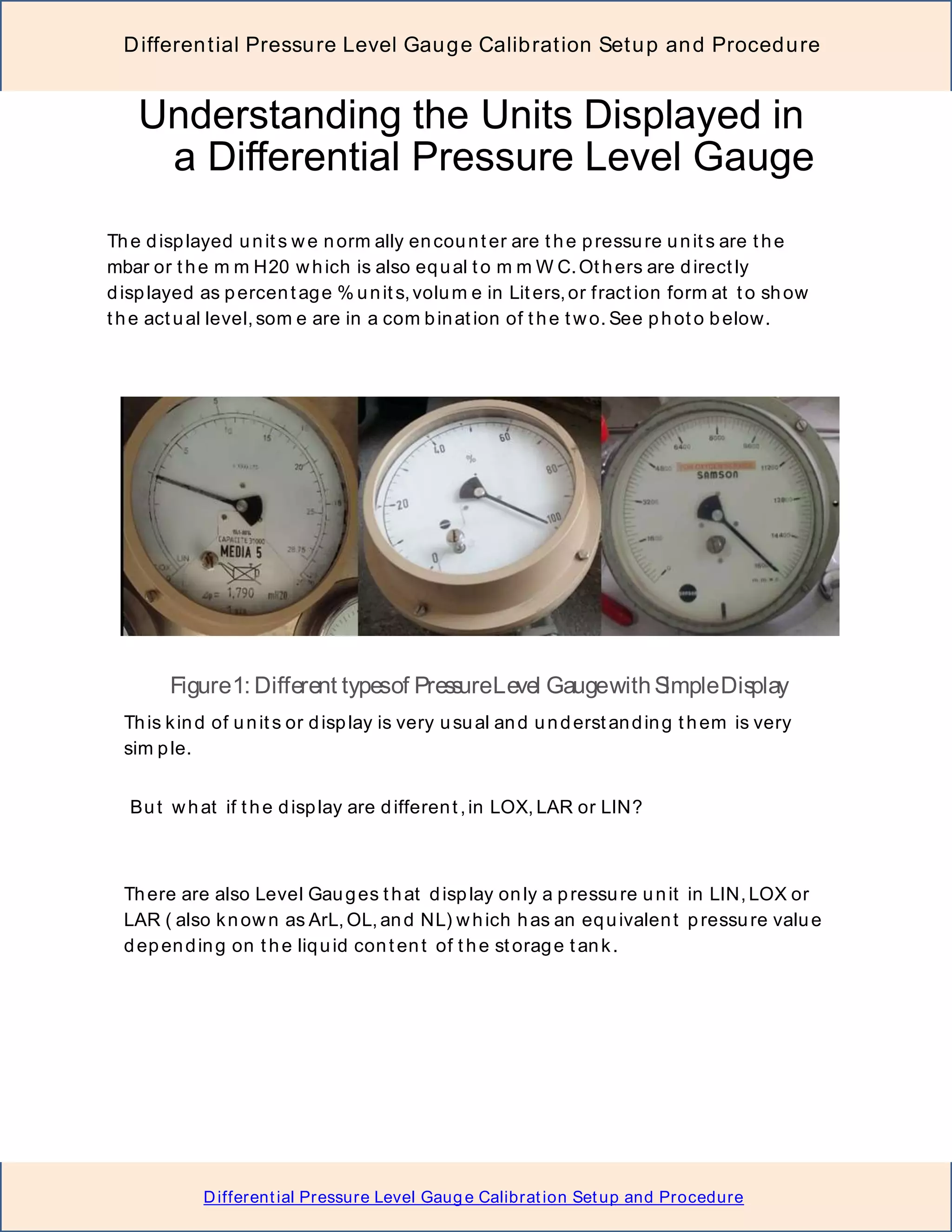 Differential Pressure Level Gauge Calibration Setup and Procedure | PPTX