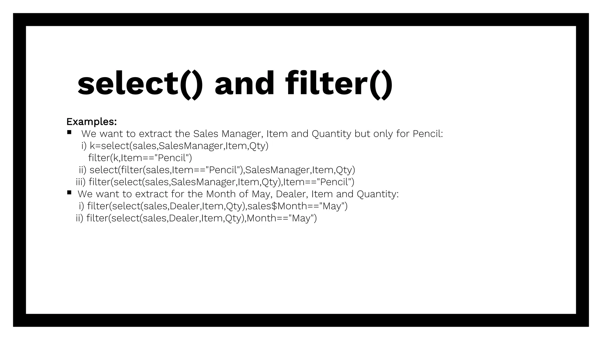Dplyr Package In R Pptx Technology And Computing
