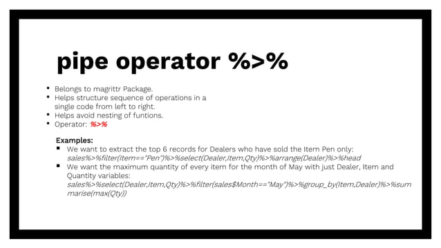dplyr Package in R | PPTX | Technology & Computing