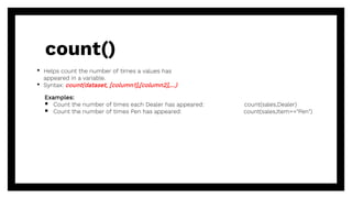 dplyr Package in R | PPTX
