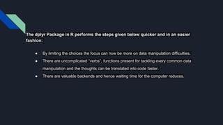 Dplyr packages | PPT