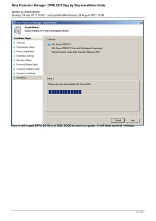 Dpmstep by-step-installation-data-protection-manager | PDF | Operating ...