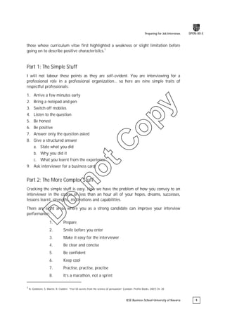 Preparing for Job Interviews | PDF