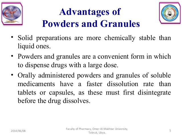 Powders and granules