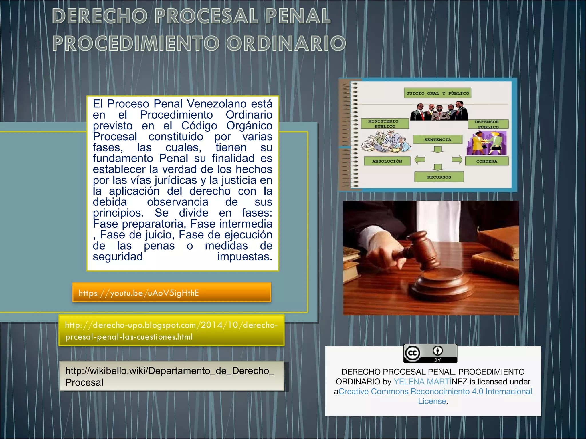 DERECHO PROCESAL PENAL. PROCEDIMIENTO ORDINARIO | PPT