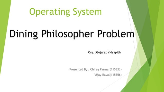 Dining Philosopher Problem | PPTX
