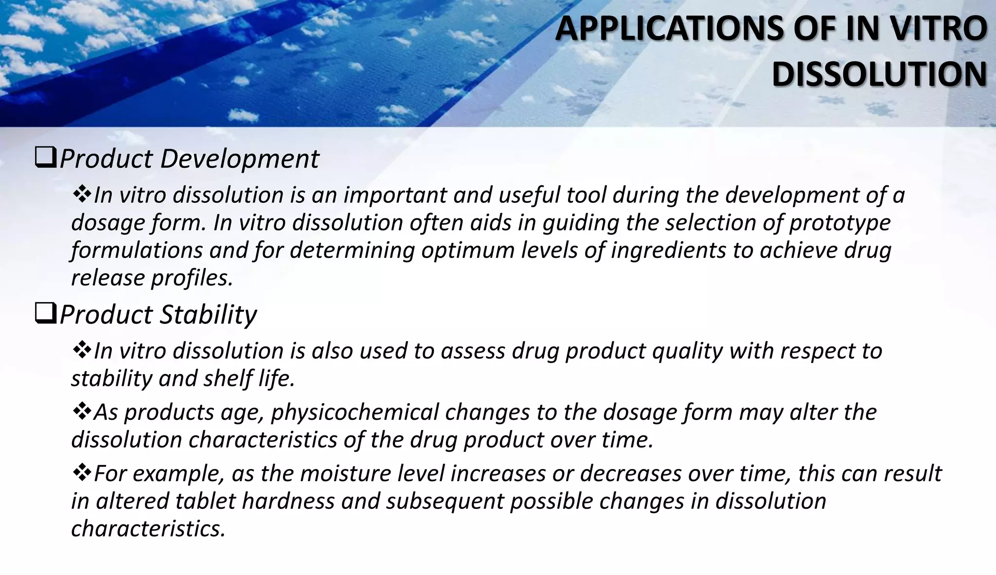 DRUG PRODUCT PERFORMANCE, IN VITRO | PPTX