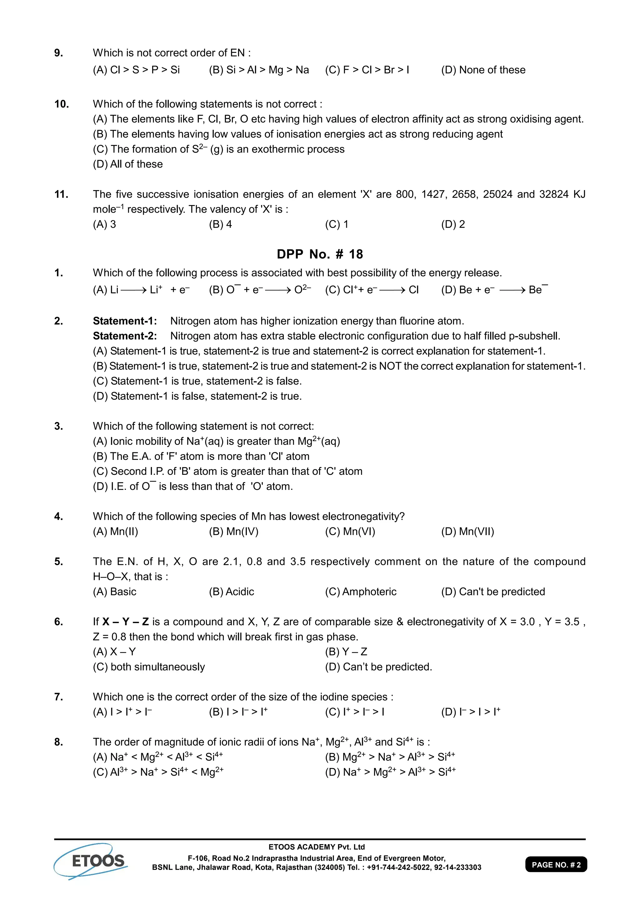 Dpp 01 periodic_table_jh_sir-3576 | PDF