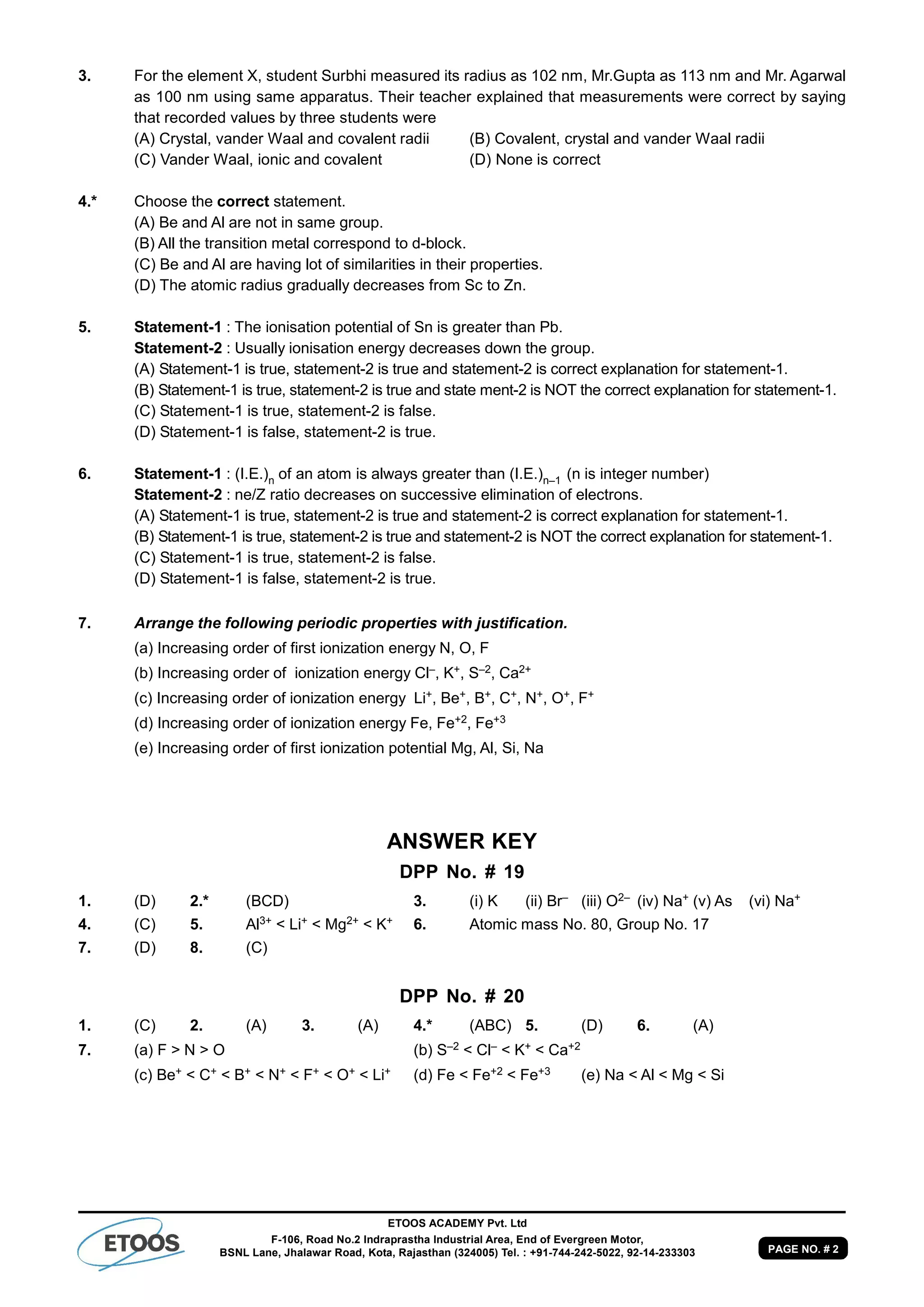 Dpp 01 periodic_table_jh_sir-3576 | PDF