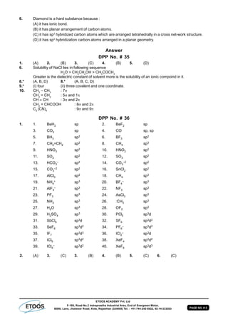 Dpp 02 chemical_bonding_jh_sir-4165 | PDF | Chemistry | Science