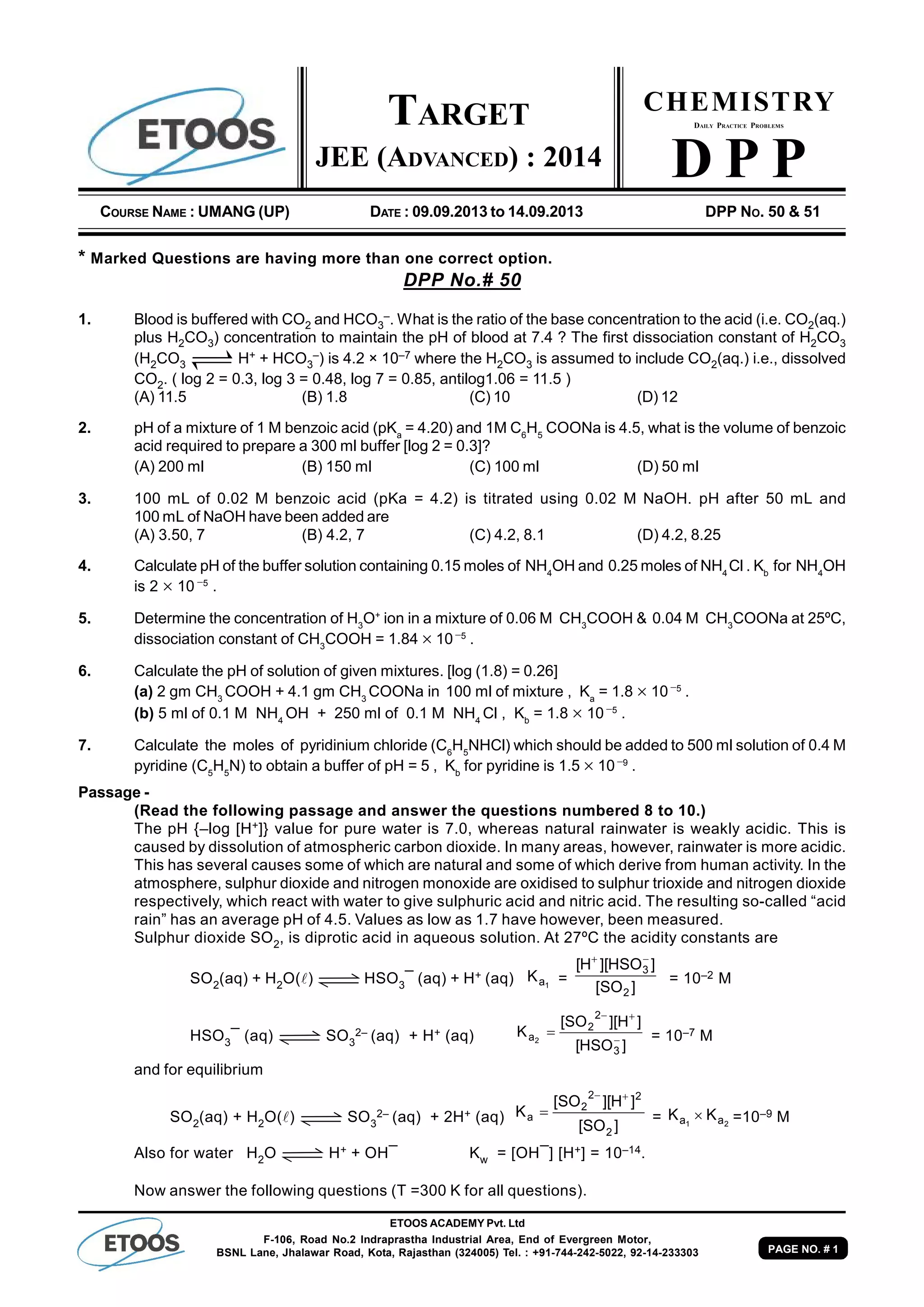 Dpp 02 ionic_equilibrium_jh_sir-4170 | PDF