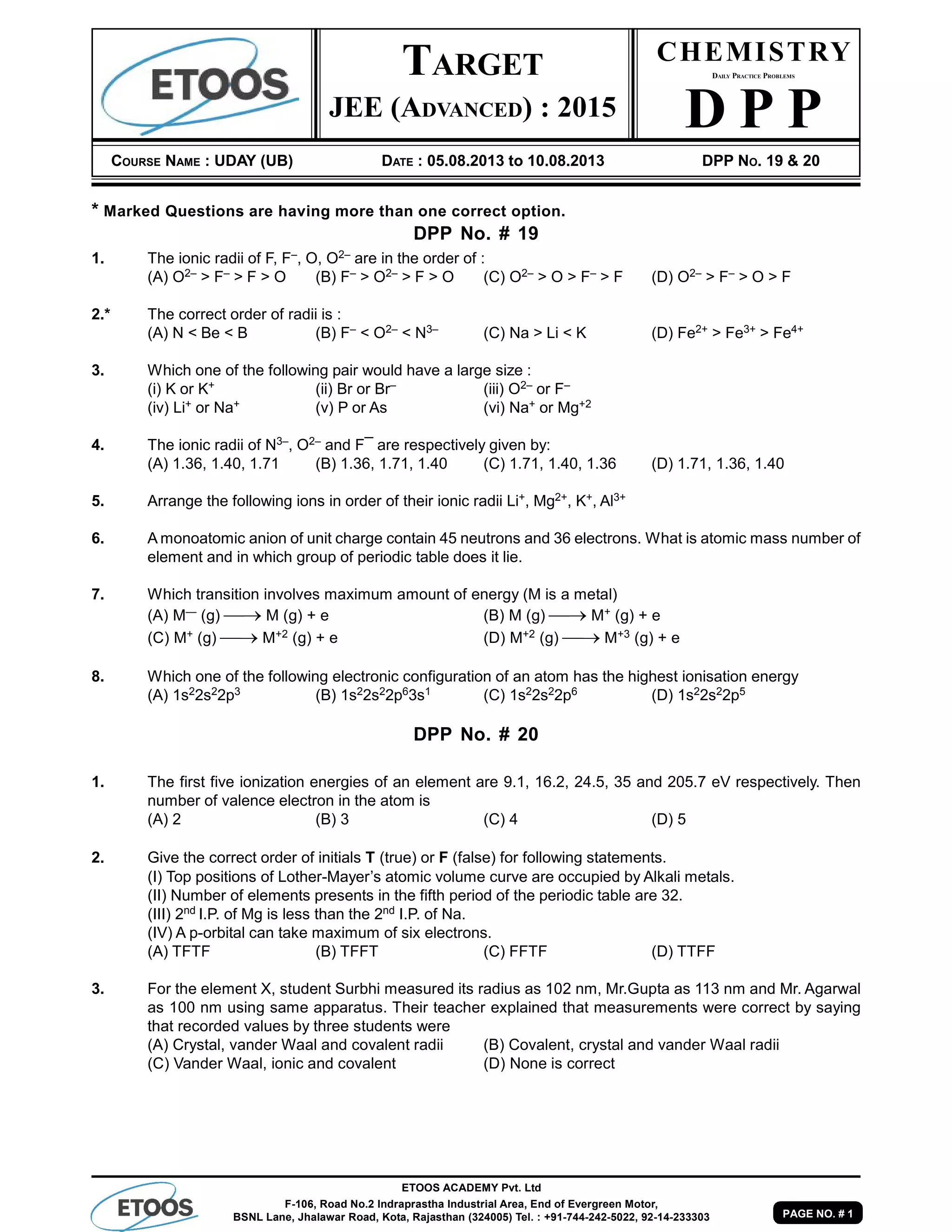 Dpp 02 periodic_table_jh_sir-3579 | PDF