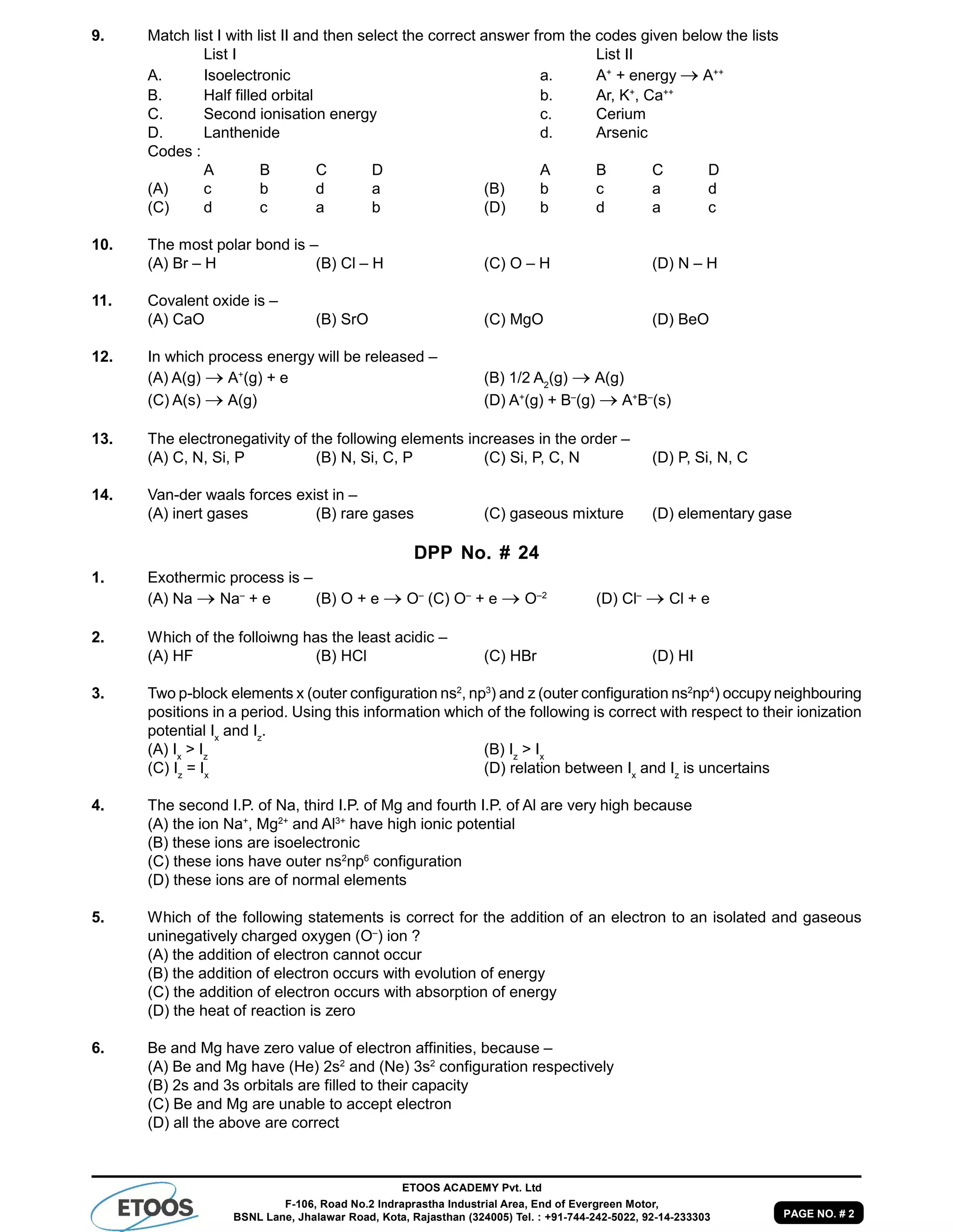 Dpp 02 periodic_table_jh_sir-3579 | PDF