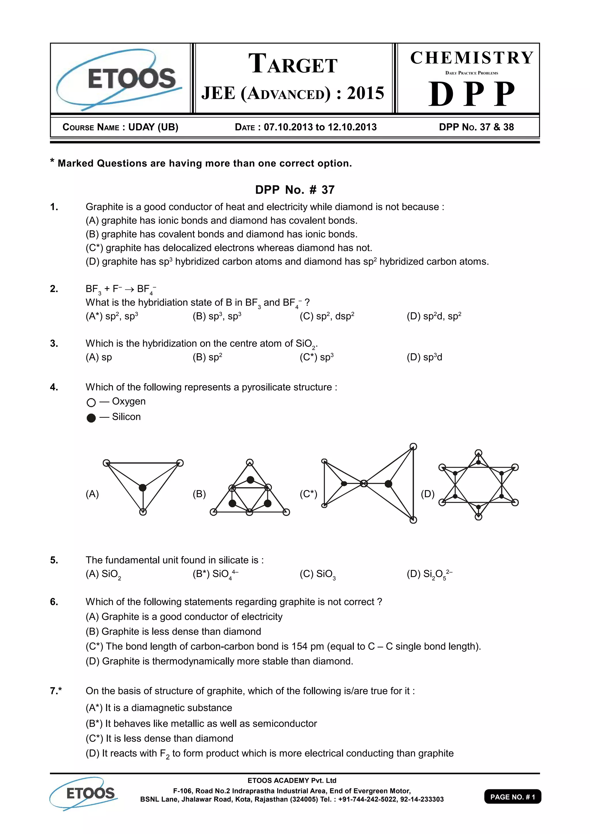 Dpp 03 chemical_bonding_jh_sir-4166 | PDF