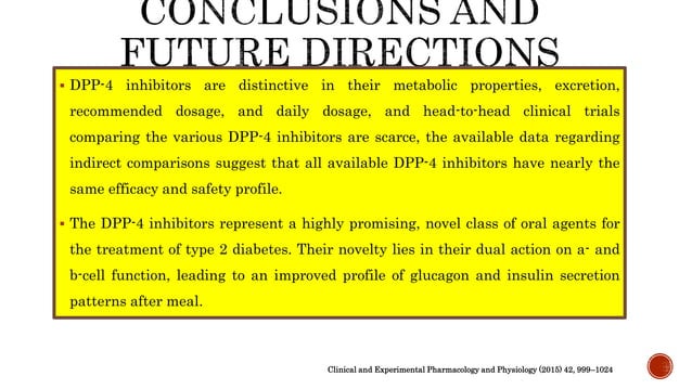 Dpp 4 inhibitors | PPTX | Endocrine and Metabolic Diseases | Diseases and Conditions
