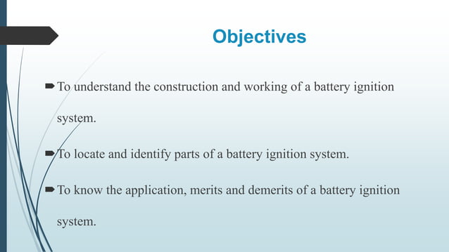 Battery Ignition System | PPTX