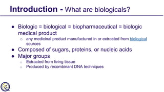 Biologicals (from development to market) | PPTX