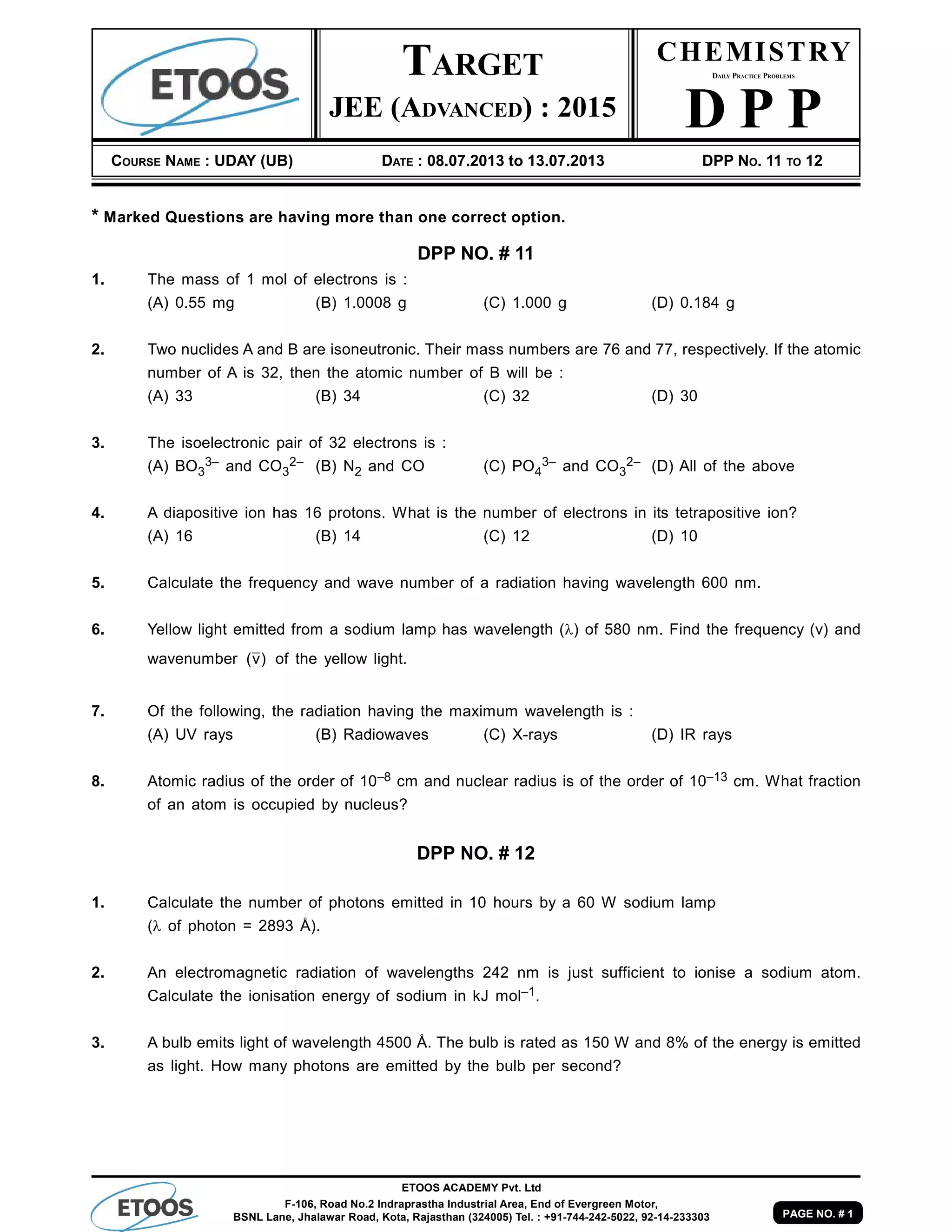 Dpp atomic structure_jh_sir-3573 | PDF