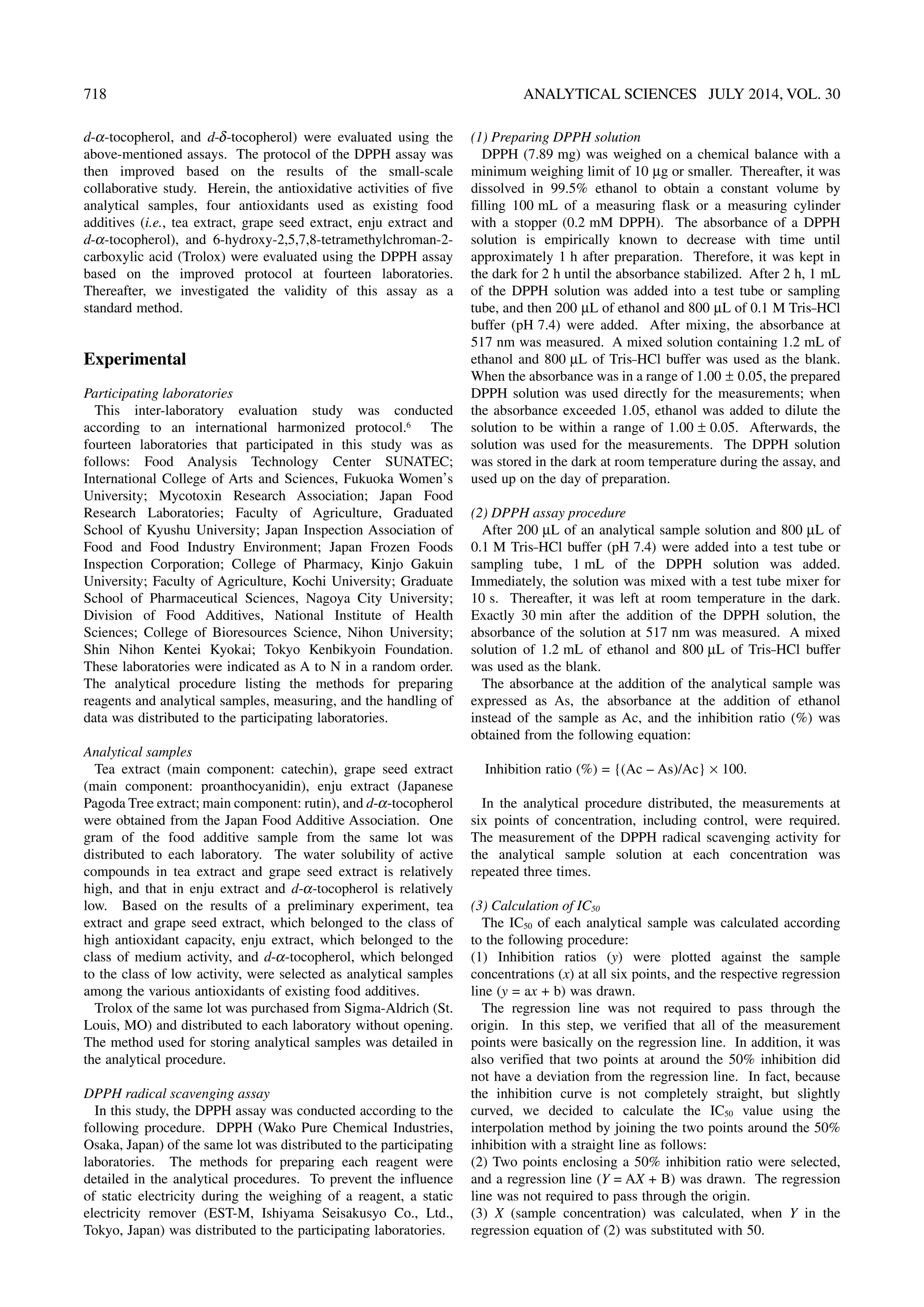 Dpph assay paper | PDF