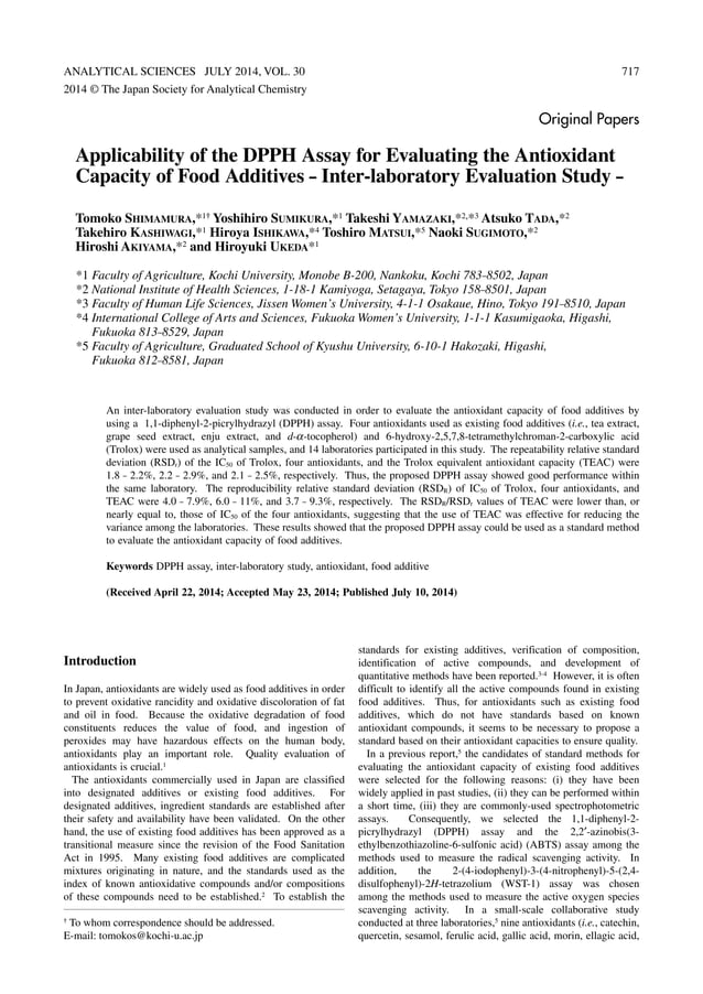 Dpph assay paper | PDF