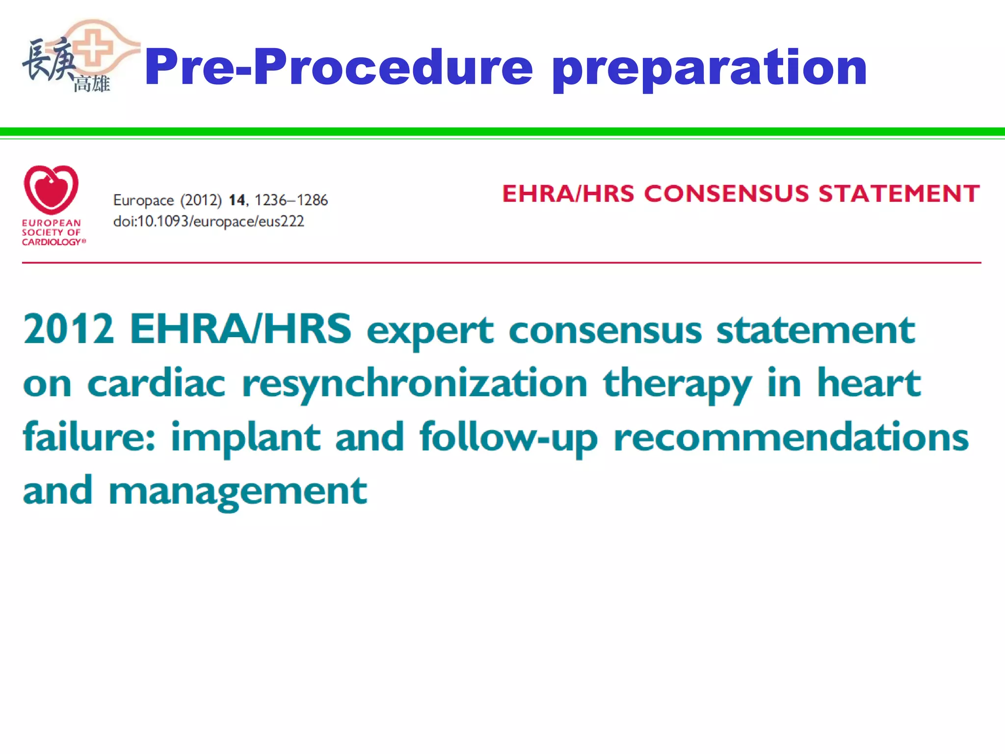 Pre-Procedural Preparation and CRT Implantation Tips and Tricks | PDF