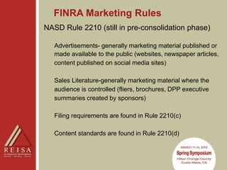 DPP Marketing: Your Obligations Under FINRA | PPT