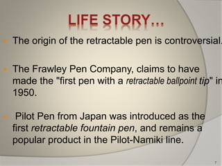 retractable pen structure | PPTX