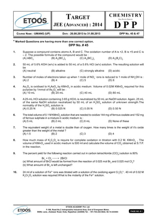 Dpp volumetric analysis_jh_sir-3593 | PDF | Chemistry | Science