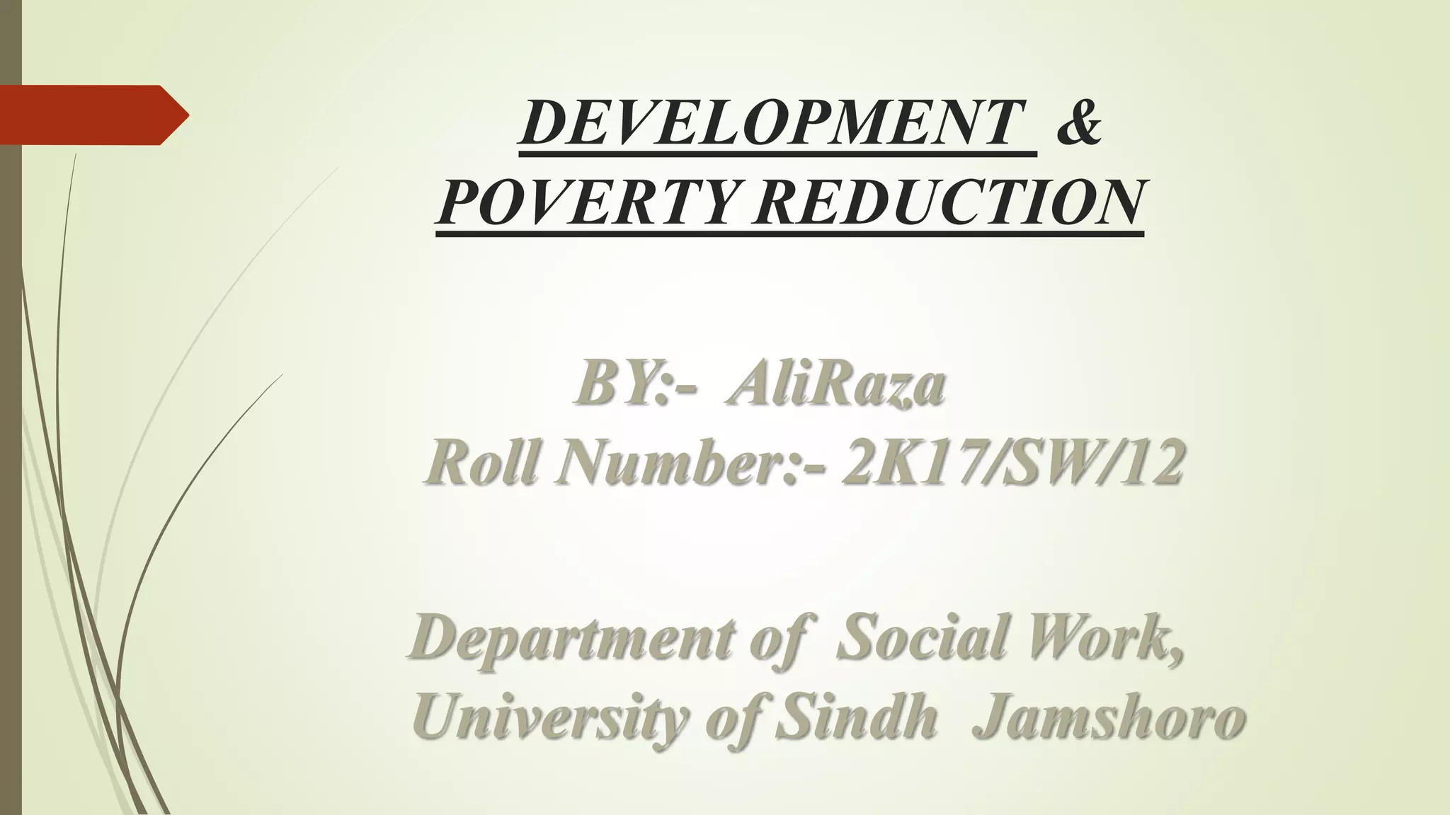 Development and poverty reduction | PPTX