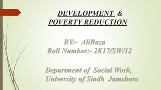 Development and poverty reduction | PPTX