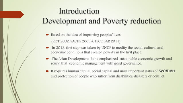 Development and poverty reduction | PPTX
