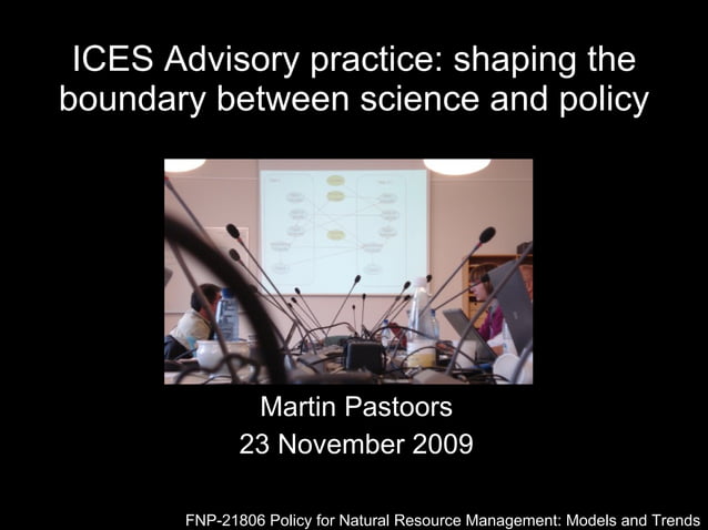 ICES Scientific and Advisory process | PPT