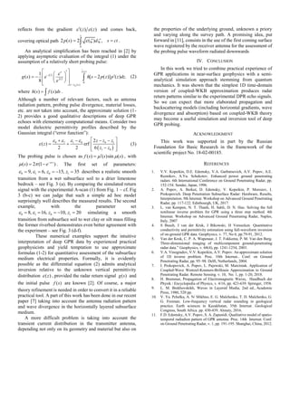 Deep Penetration Radar: Hydrogeology and Paleorelief of Underlying Medium | PDF