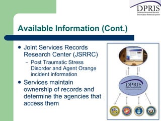 Department of Veterans Affairs - VA - DPRIS - Defense Personnel Records ...