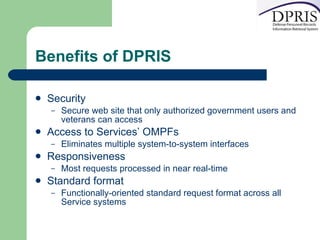 Department of Veterans Affairs - VA - DPRIS - Defense Personnel Records ...