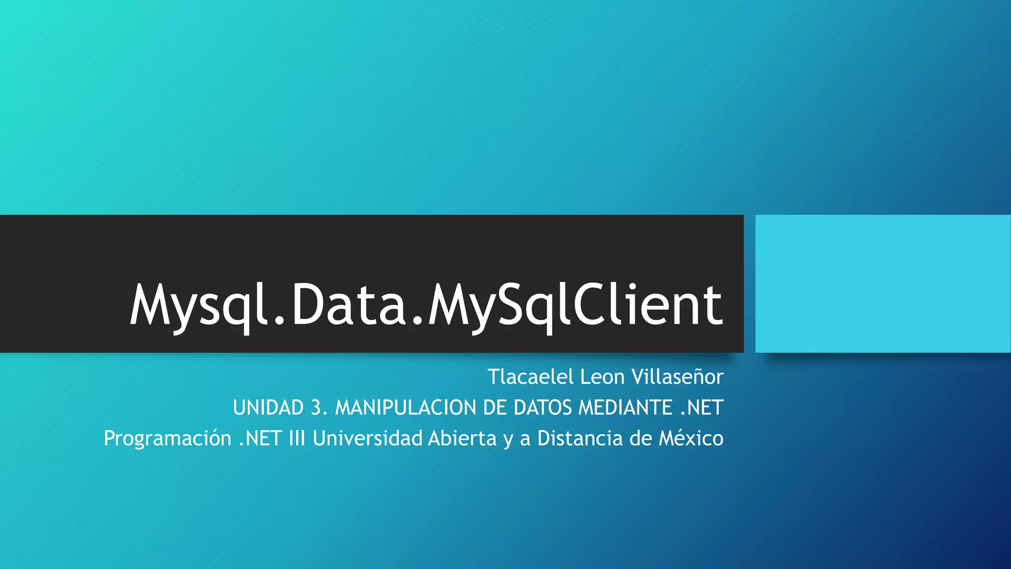 Conector Mysql Net
