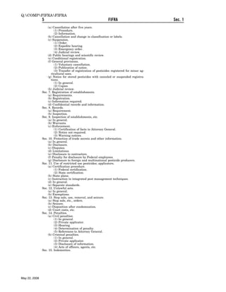 Federal Insecticide, Fungicide, and Rodenticide Act (FIFRA) | PDF