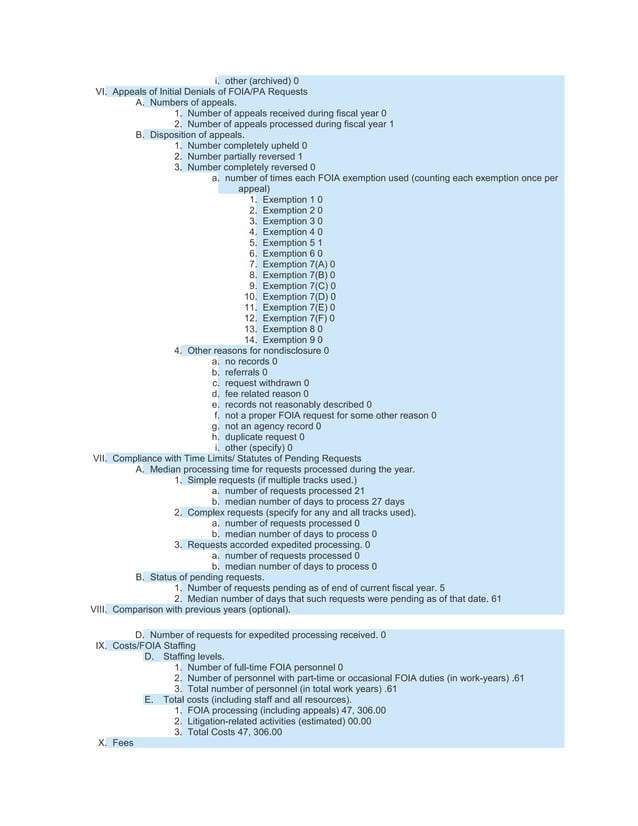 CEQ Annual FOIA 2002 Report | PDF