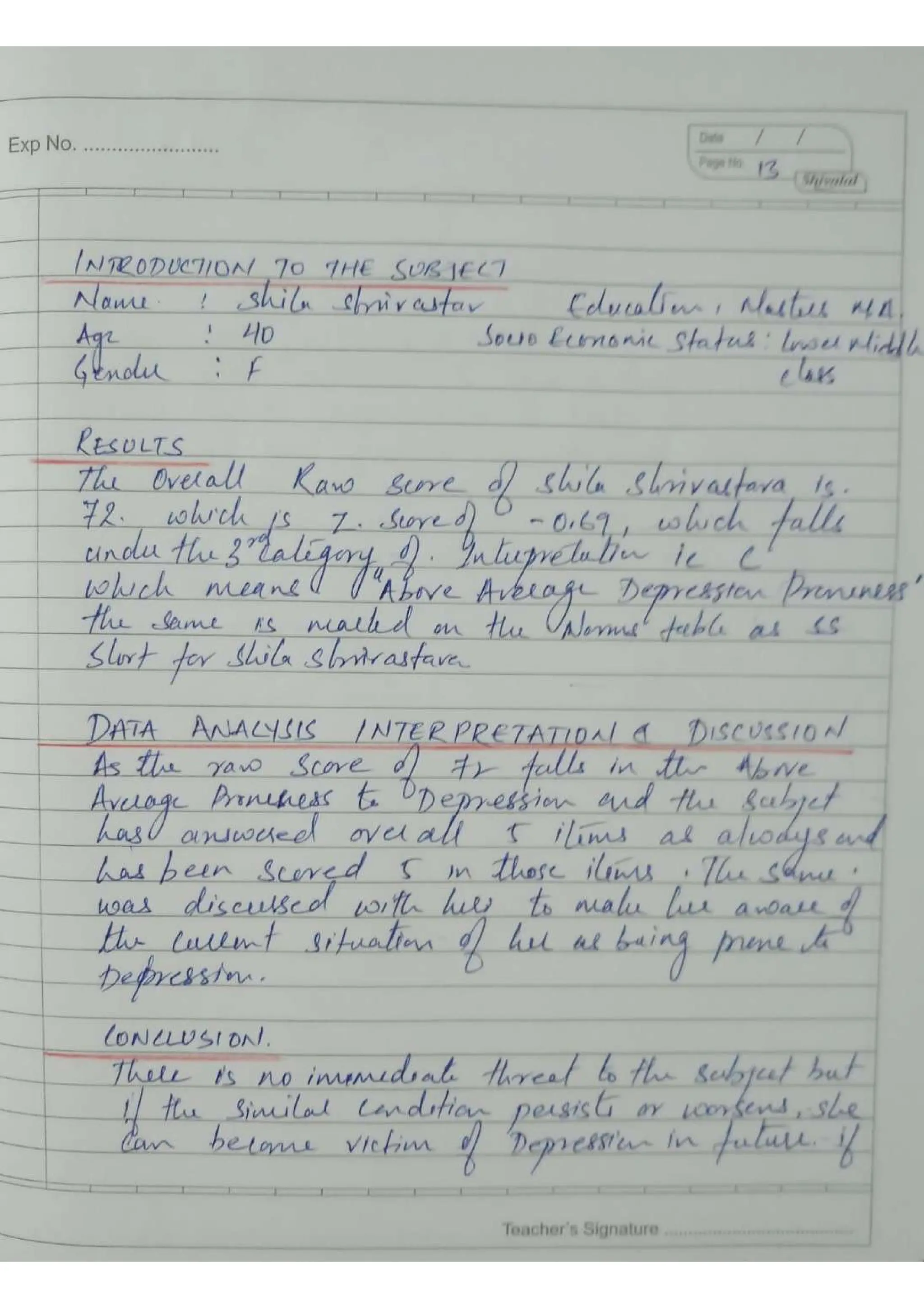 DPS - Depression Proneness Scale - Niranjan Prasad Yadav | PDF