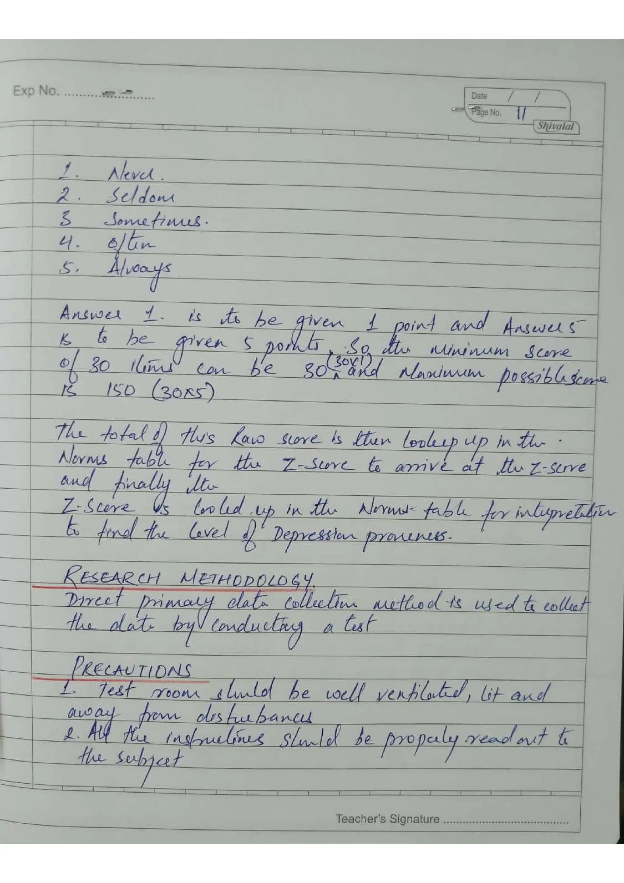 DPS - Depression Proneness Scale - Niranjan Prasad Yadav | PDF