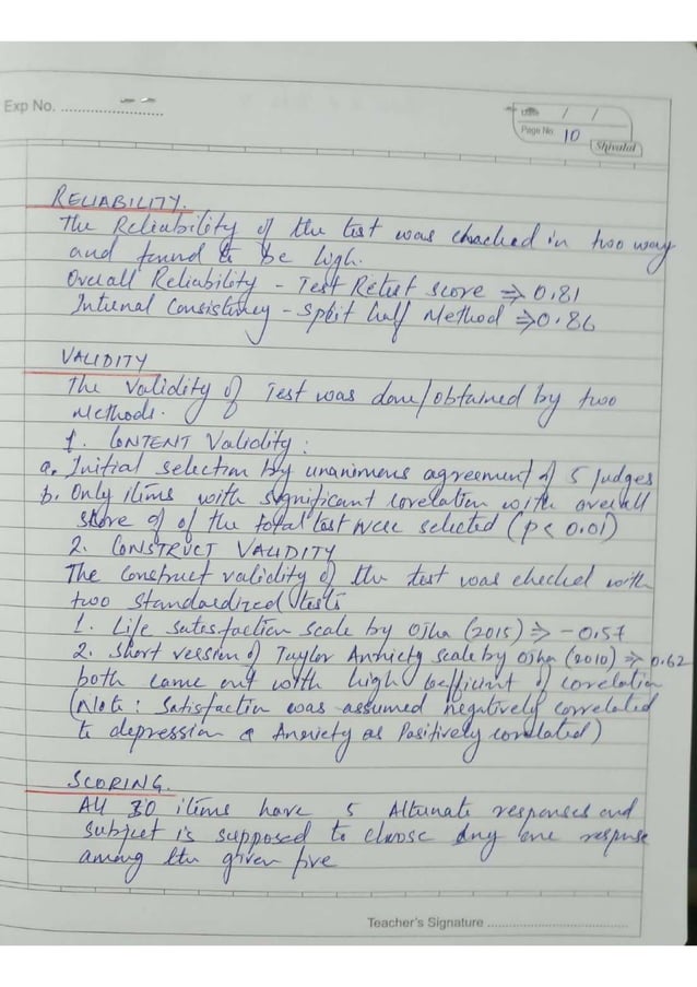 DPS - Depression Proneness Scale - Niranjan Prasad Yadav | PDF