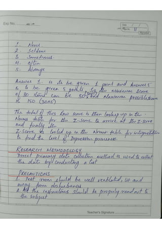 DPS - Depression Proneness Scale - Niranjan Prasad Yadav | PDF