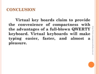Technology behind Virtual Keyboard | PDF